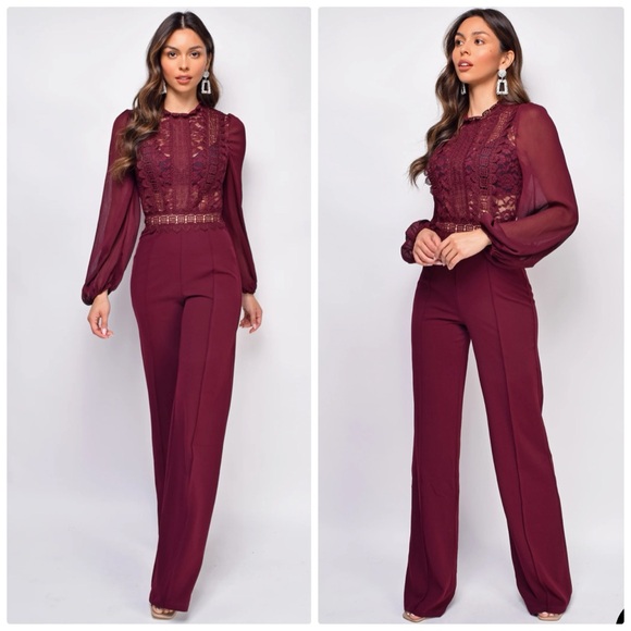 Emprada | Pants & Jumpsuits | Nwt Emprada Nerine Crochet Lace Mesh ...